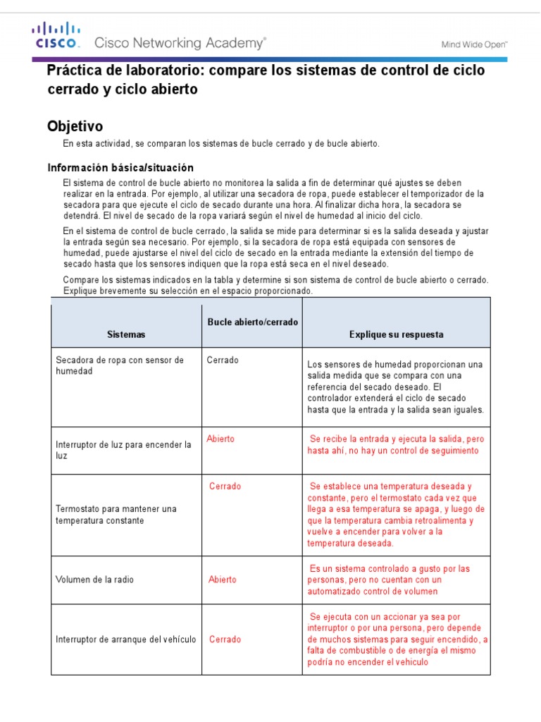 11310 Lab Compare Closed Loop And Open Loop Control Systems Final Pdf Sistema De 