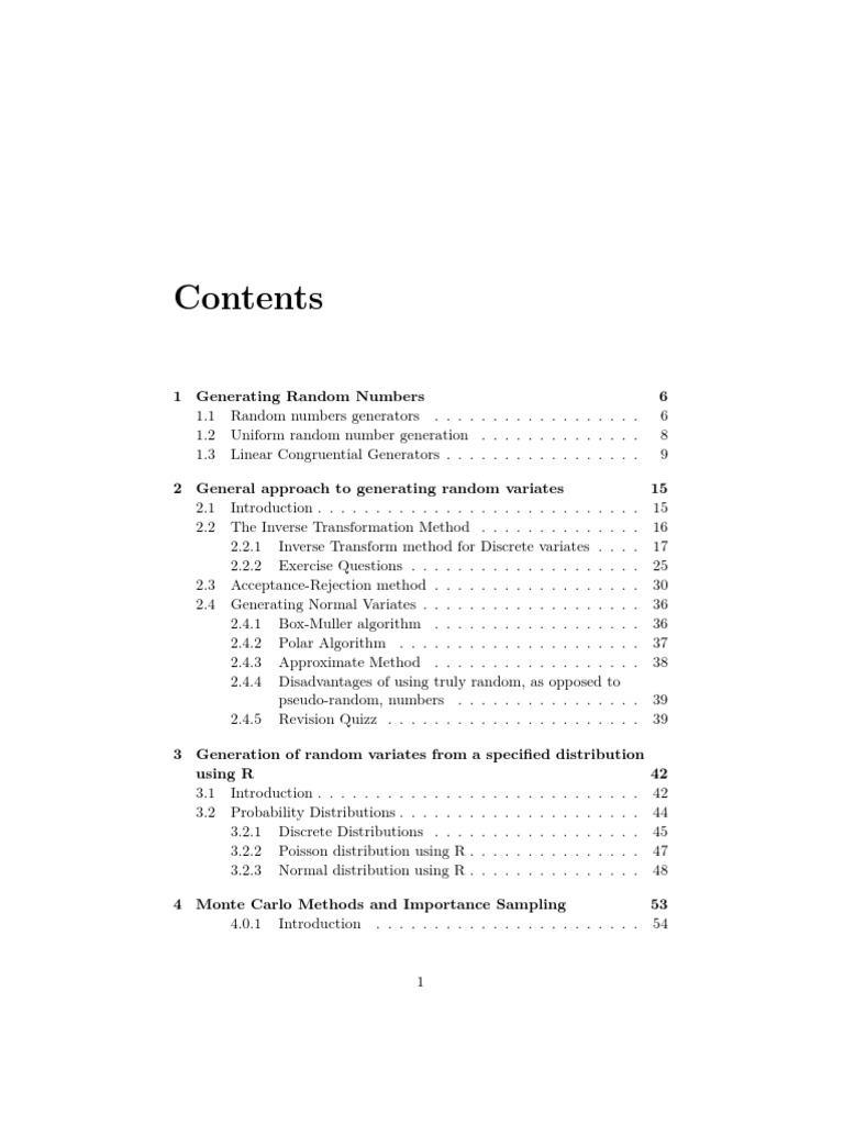 Statistical Programming SimulationandNumberGenerator | PDF | Statistics | Probability Distribution