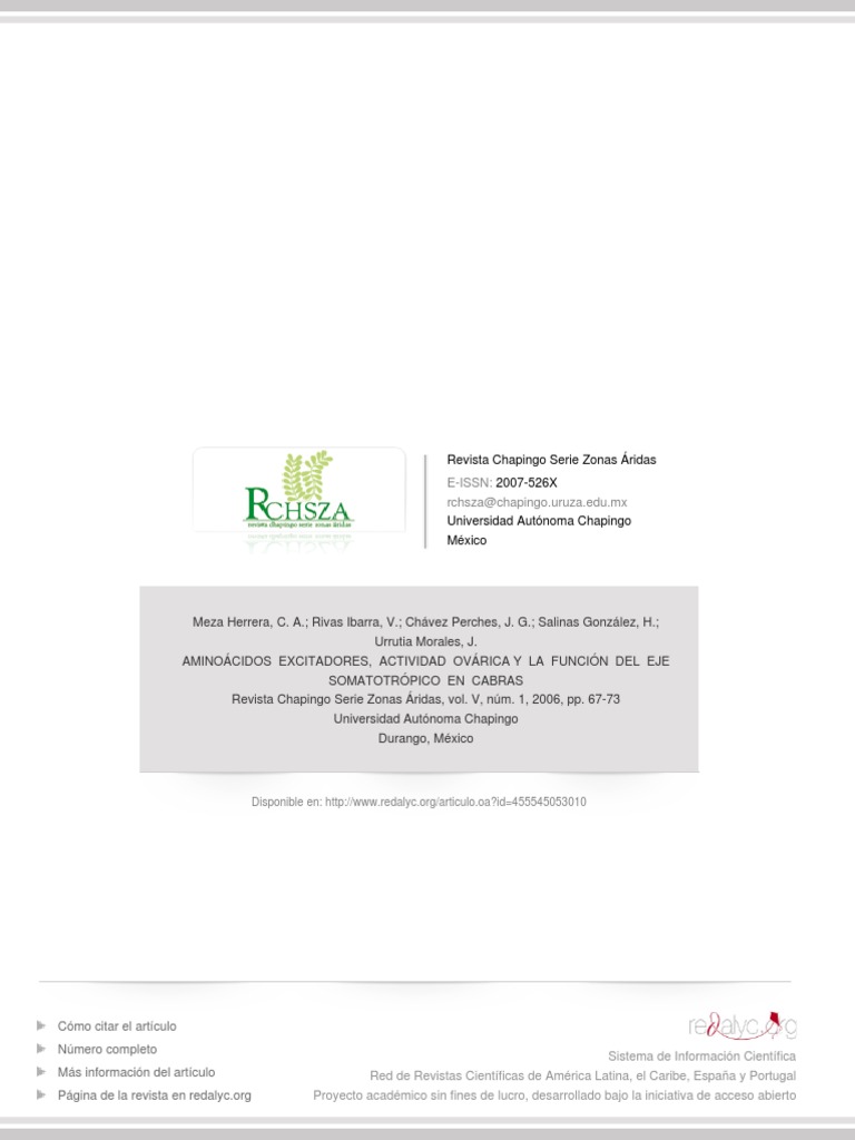 Revista Chapingo Serie Zonas Áridas 2007-526X: E-Issn: Rchsza@chapingo - Uruza.edu - MX | PDF ...