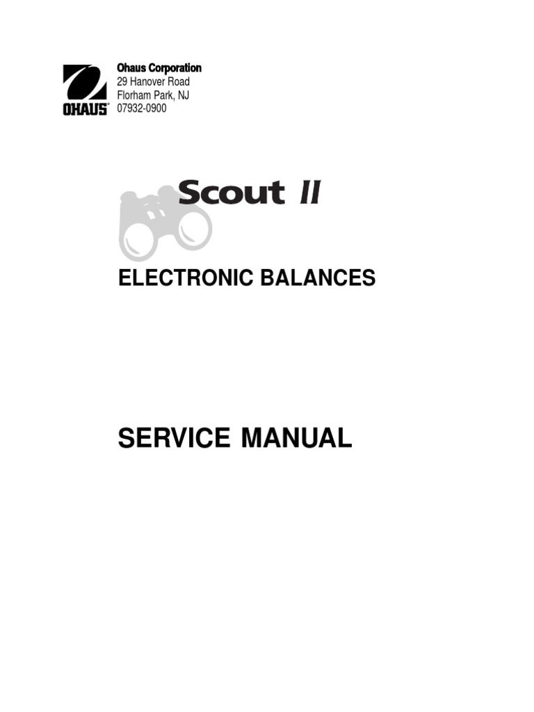 Manual Ohaus Scout II | PDF | Electronic Circuits | Analog To Digital ...