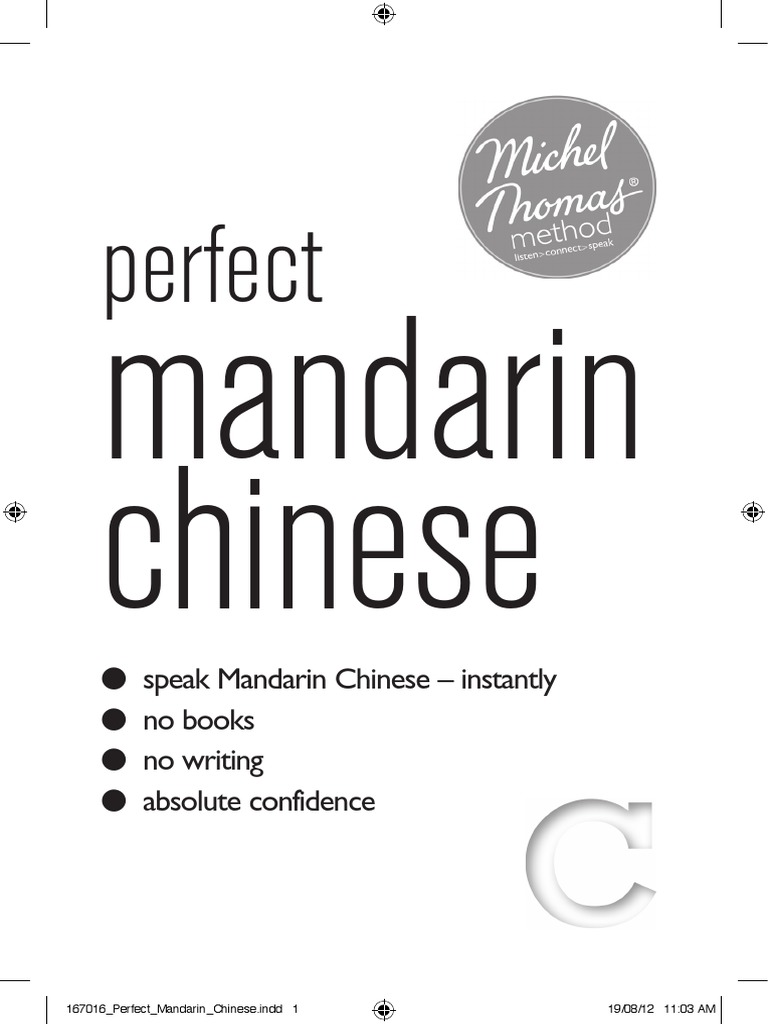 Perfect Mandarin Chinese Pdf Tone Linguistics Standard Chinese