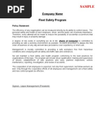 Sample Driving For Work Policy | PDF | Driving | Road Traffic Safety