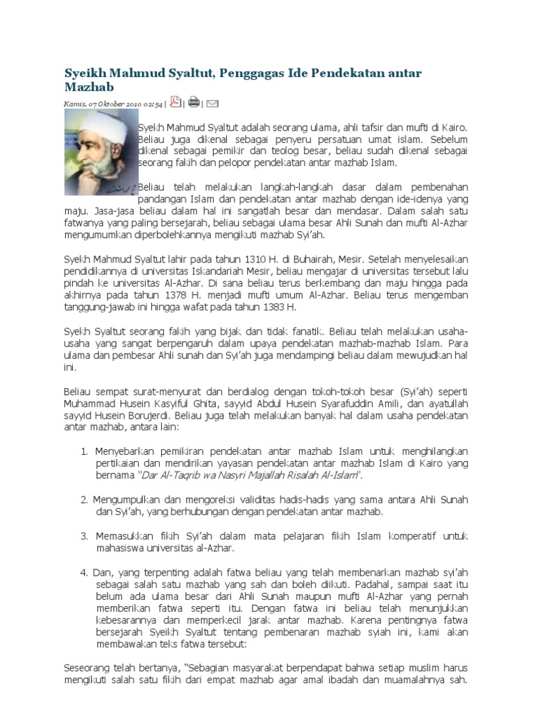 Syeikh Mahmud Syaltut | PDF