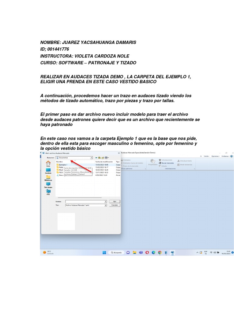 Tizado Manual en Audaces Tizada | PDF