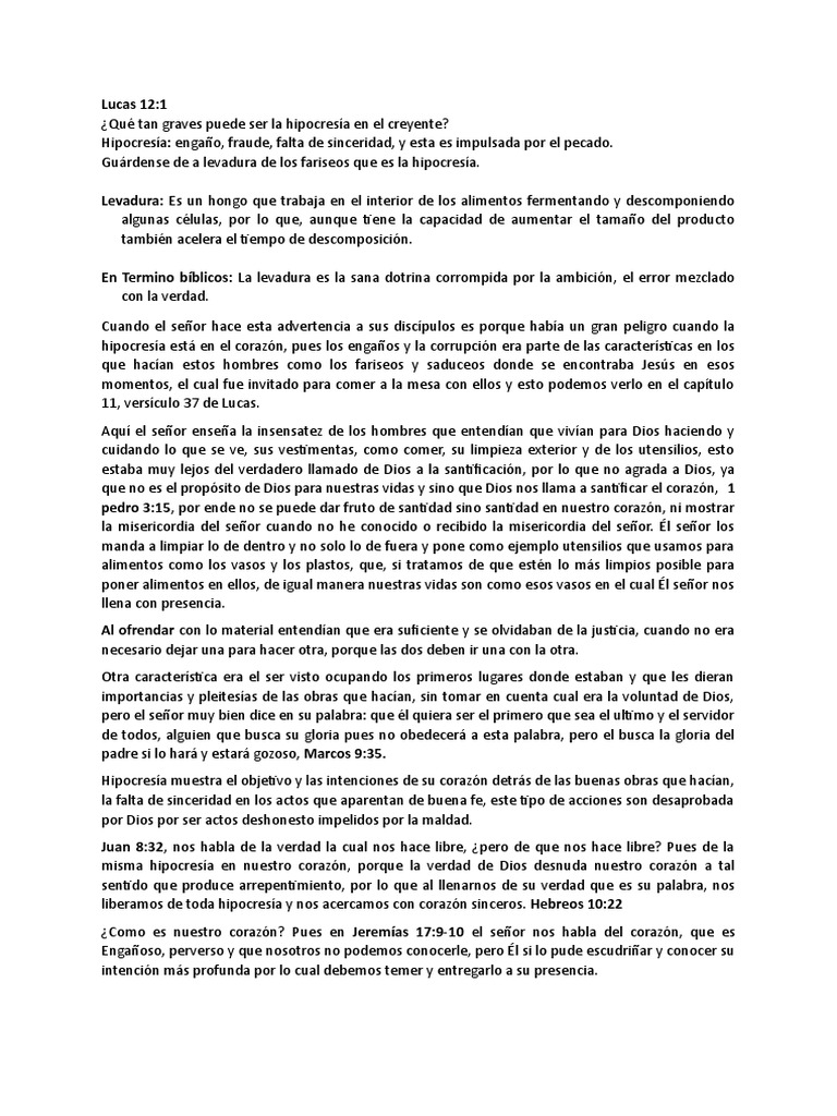 Lucas 12 | PDF | Jesús | Verdad