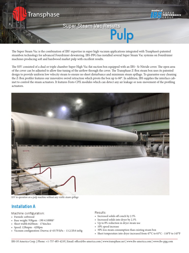 IBS Caixa de Vapor Transphase Results Pulp Dec 2019 | PDF | Mechanical ...
