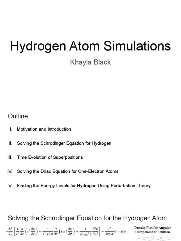 Hydrogen Atom Simulations | PDF | Teaching Methods & Materials ...