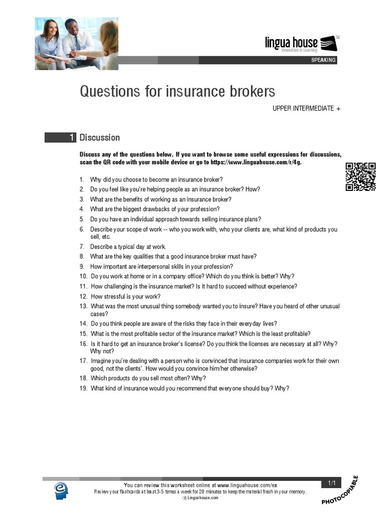 Questions For Insurance Brokers | PDF | Insurance | Insurance Broker