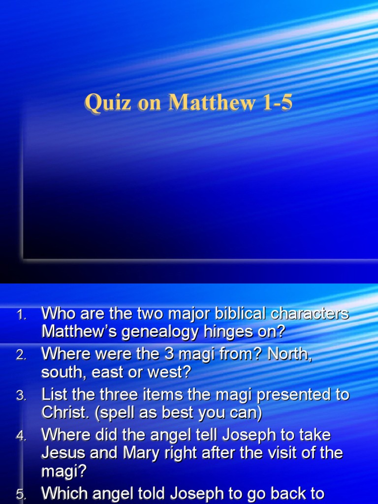Matthew 1 | PDF | Gospel Of Matthew | Jesus