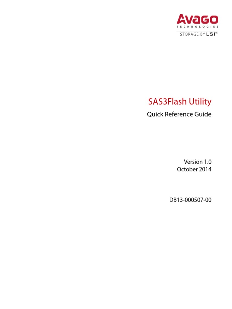 Sas3flash Quickrefguide Rev1 0 Pdf Bios Command Line Interface 3378