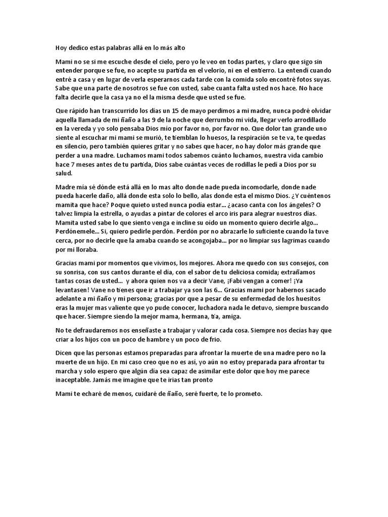 Carta A Mama Pdf