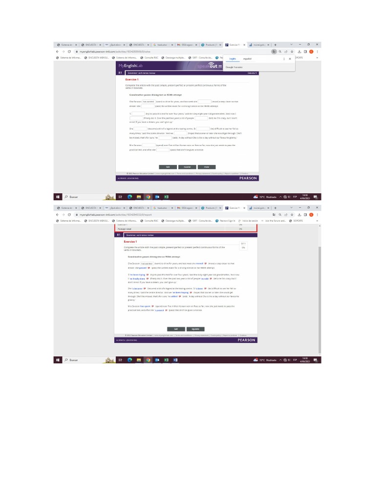 Repaso Unit1 y 2 Myenglishlab | PDF