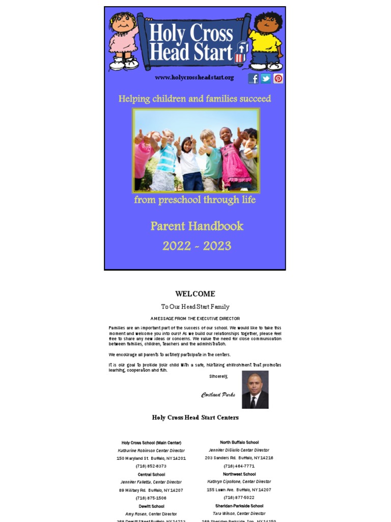 Holy Cross Head Start Handbook | PDF | Psychological Resilience