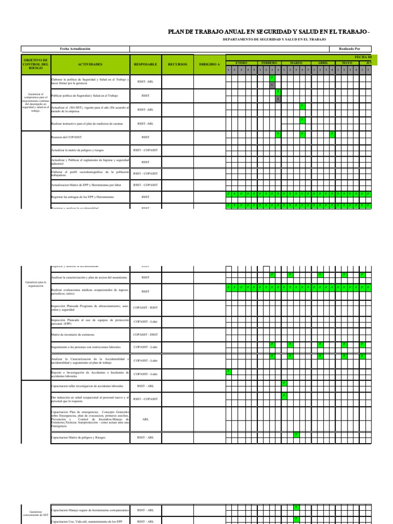 Anexo 3 Plan de Trabajo Anual en Seguridad y Salud en El Trabajo | PDF | Business | Lugar de trabajo