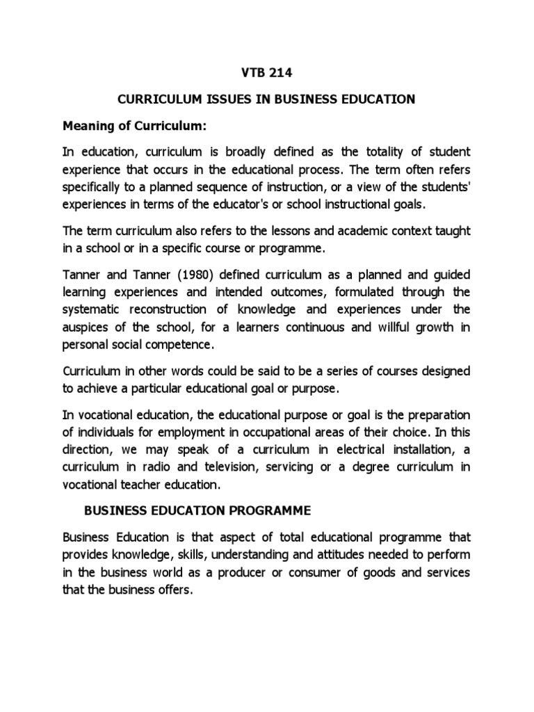 Bed 214 - Curiculum | PDF | Curriculum | Teachers