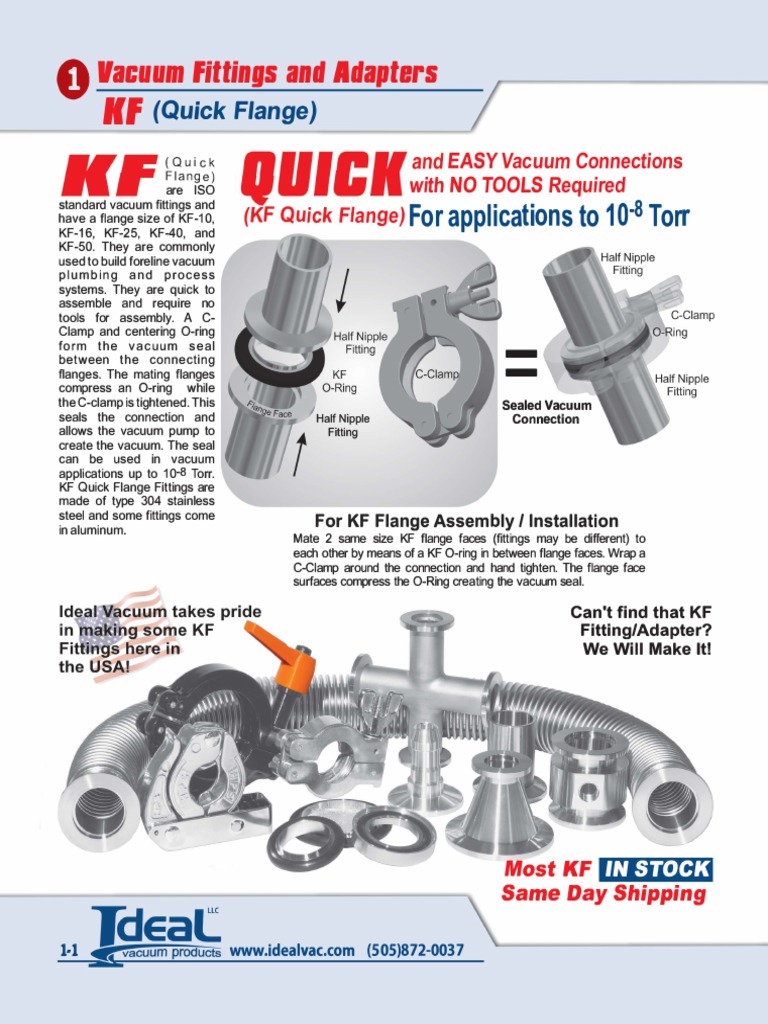 Ideal Vacuum Catalog 2017 - Fittings | PDF | Mechanical Engineering | Materials