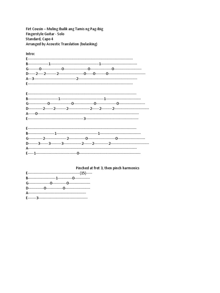 Muling Ibalik Ang Tamis Ng Pag Ibig (1) | PDF | Celtic Musical ...