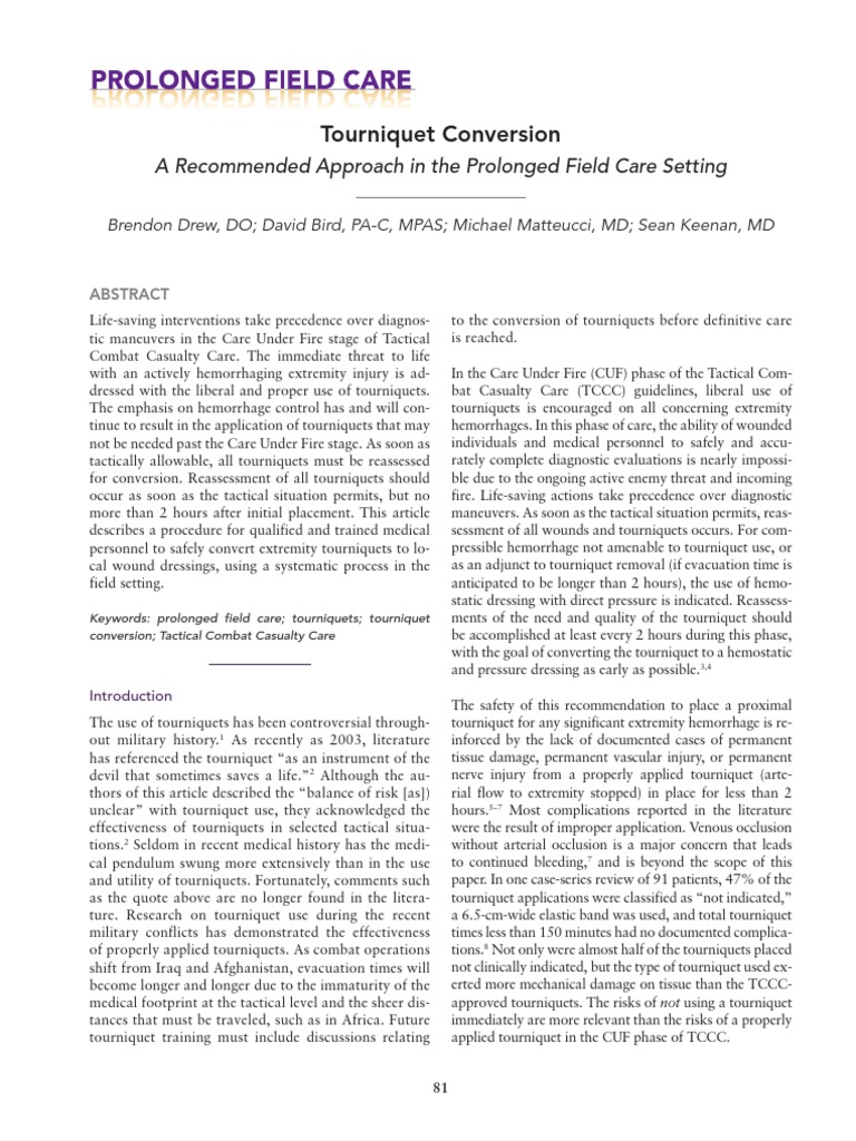 Tourniquet Conversion Drew JSOM Fall 2015 Edition-2 | PDF | Bleeding | Shock (Circulatory)