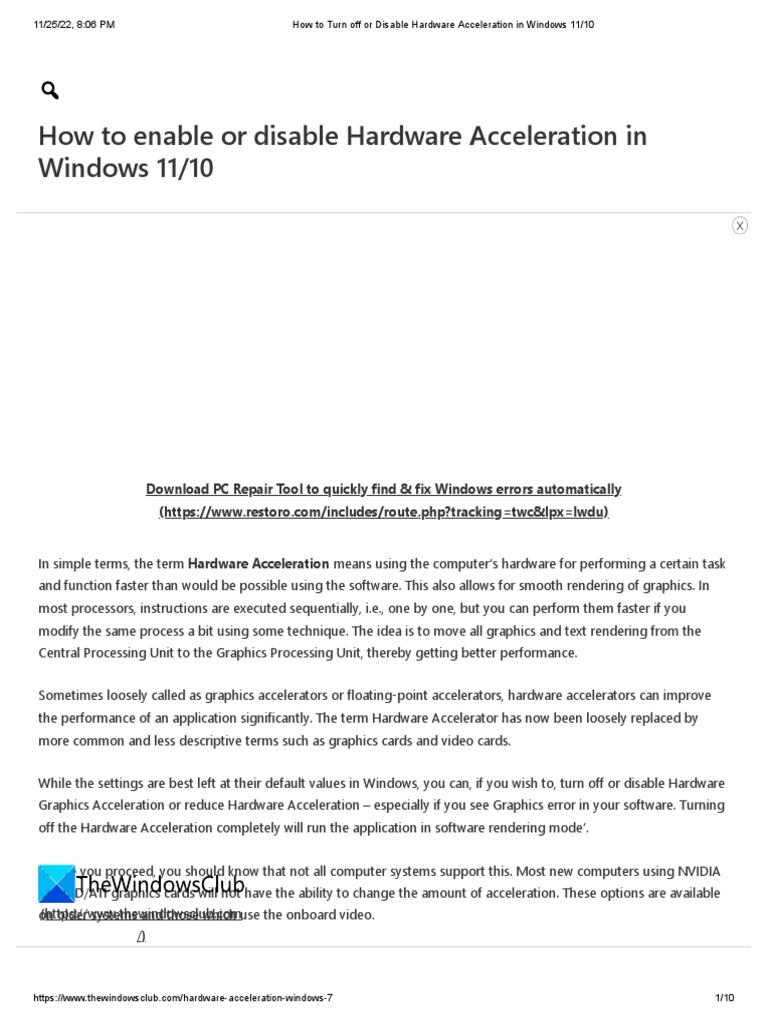 How To Turn Off or Disable Hardware Acceleration in Windows 11 - 10 ... How To Turn Off or Disable Hardware Acceleration in Windows 11 - 10 ...