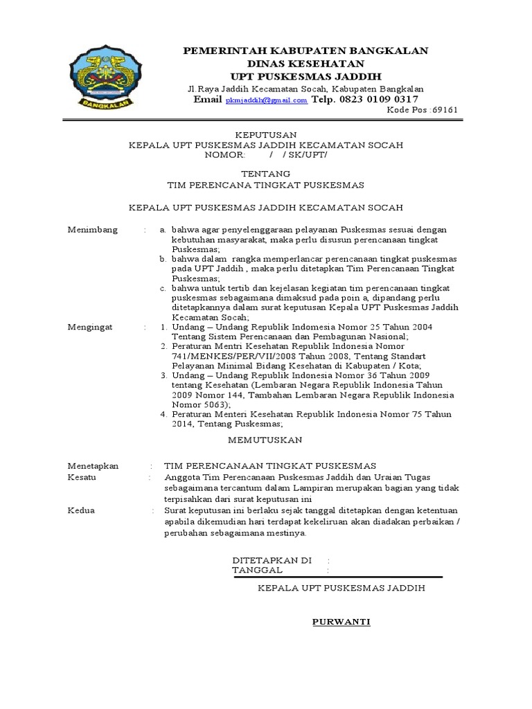 SK PERENCANAAN Siap | PDF