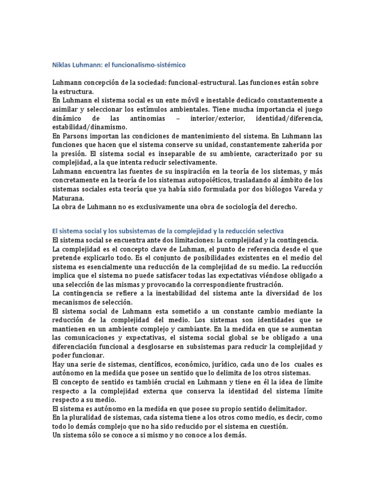 Niklas Luhmann | PDF | Racionalidad | Justicia