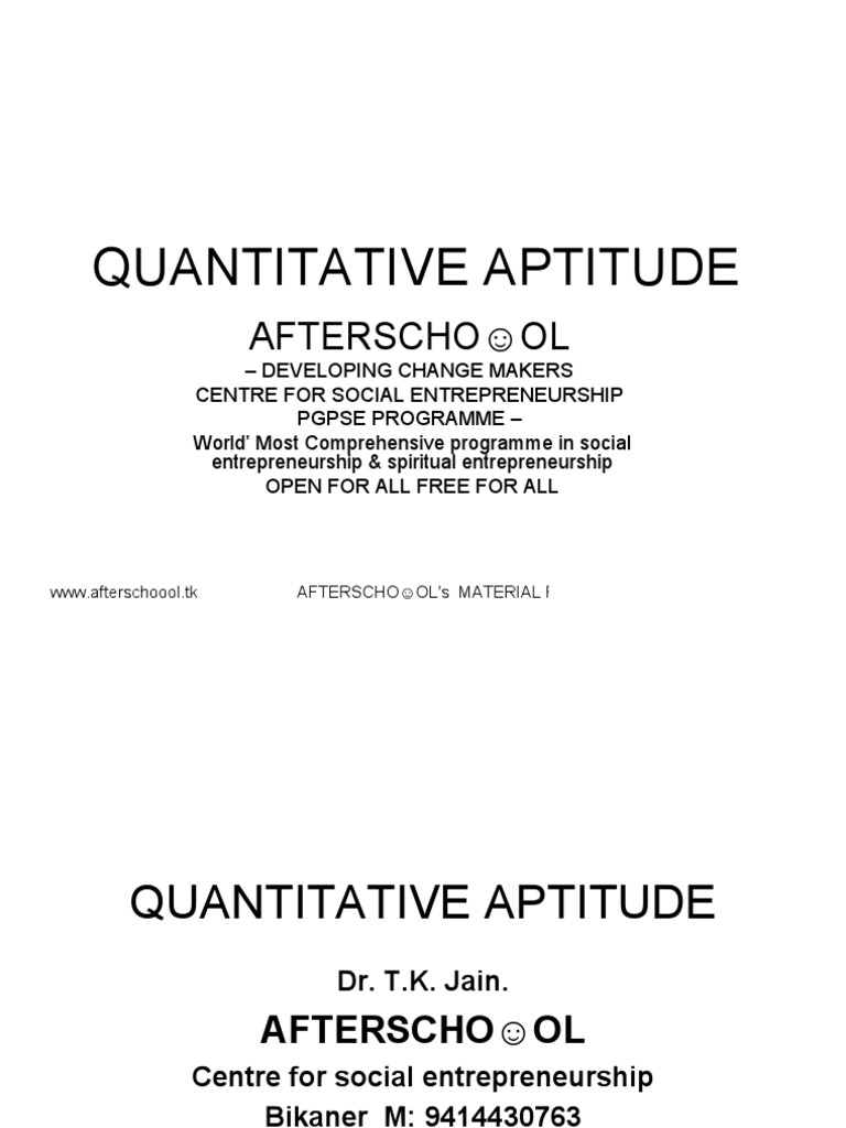 Quantitative Aptitude 1 September | PDF