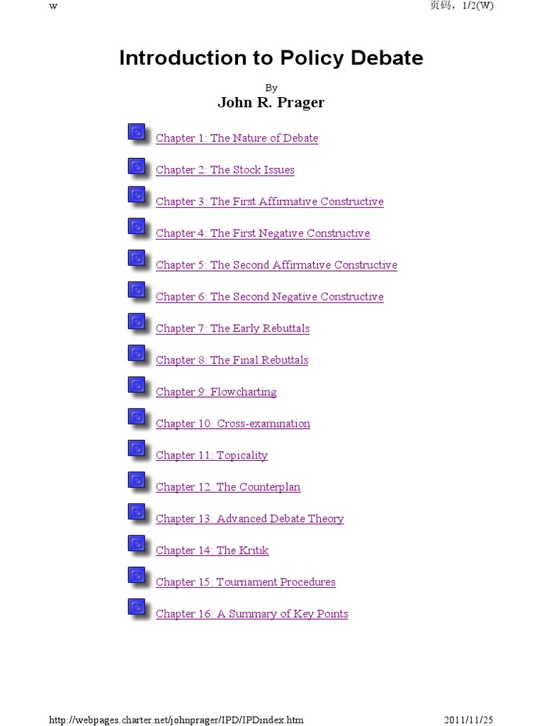 Introduction To Policy Debate | PDF