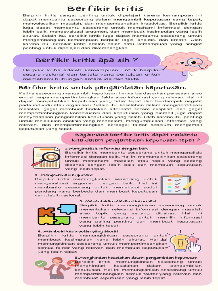 Berfikir Kritis | PDF | Pengembangan Diri