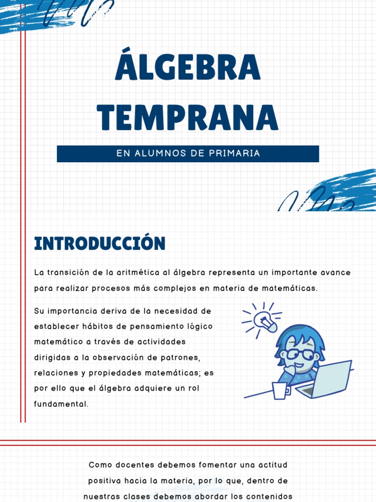 Importancia del Álgebra Temprana en Primaria | PDF | Álgebra | Evaluación