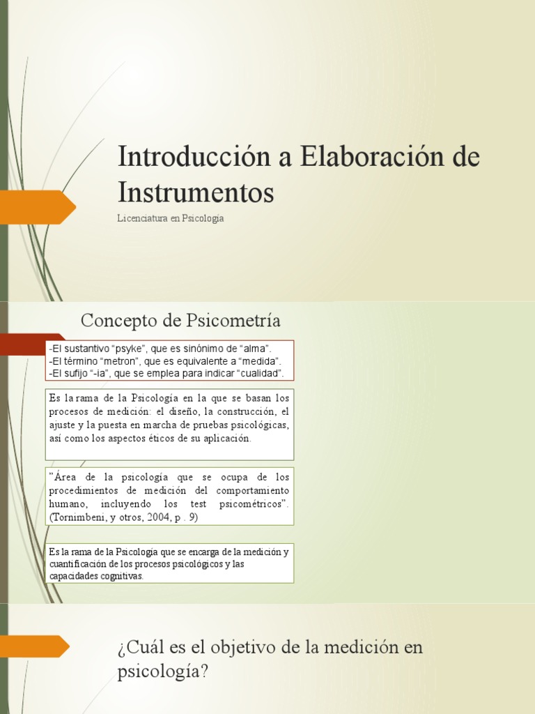 Introducción a Instrumentos Psicométricos | PDF | Validez (Estadísticas ...