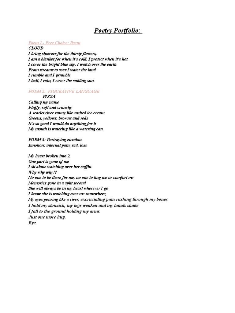 Poetry Portfolio | PDF
