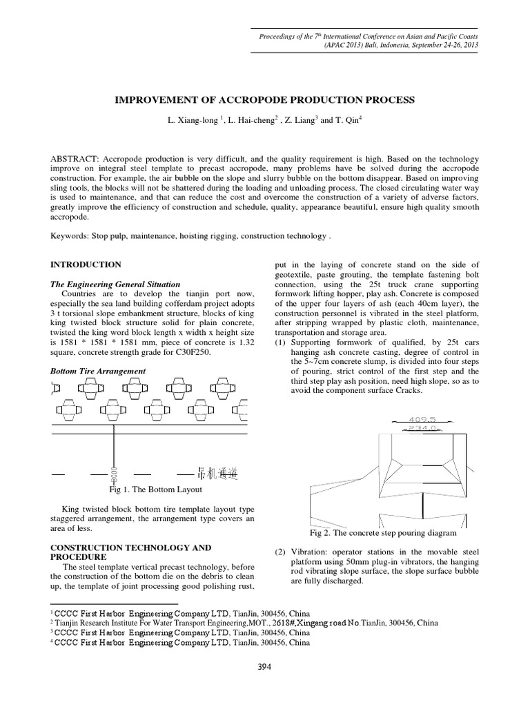 Improvement of Accropode Production Process | PDF | Concrete | Precast Concrete