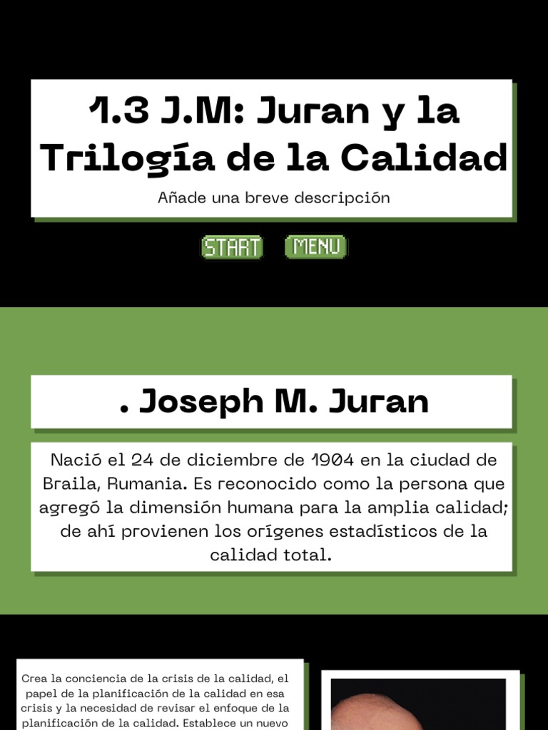 1.3 J.M Juran y La Trilogía de La Calidad | PDF | Calidad (comercial) | Planificación