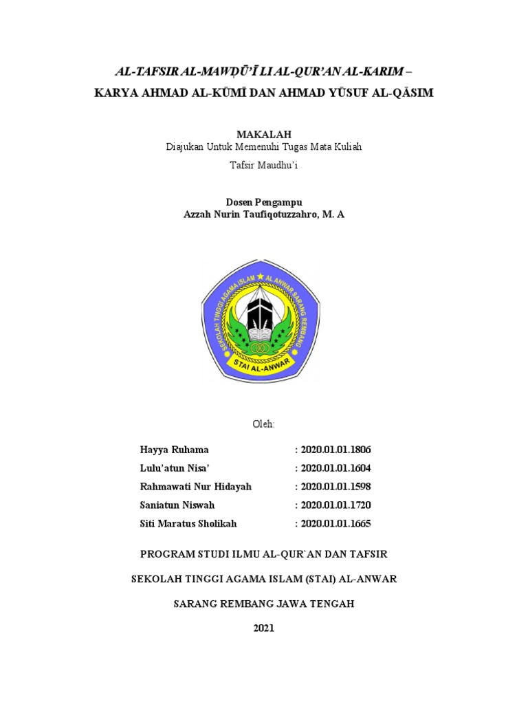 T.M - Alkumi&alqasim (Hayya, Sania, Luluatunnisa',SitiMar'atus, Dan ...