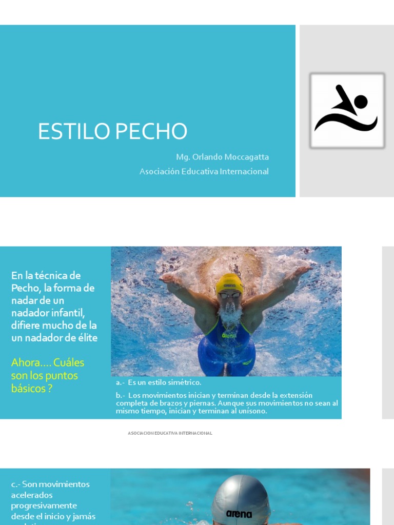 Presentación 07 - NATACIÓN Estilo Pecho | PDF | Salud y bienestar