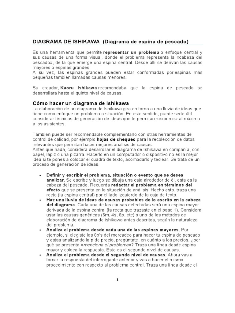 Metodo Ishikawa | PDF