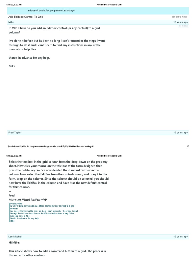 Add Editbox Control To Grid | PDF | Computer Architecture | Computer ...