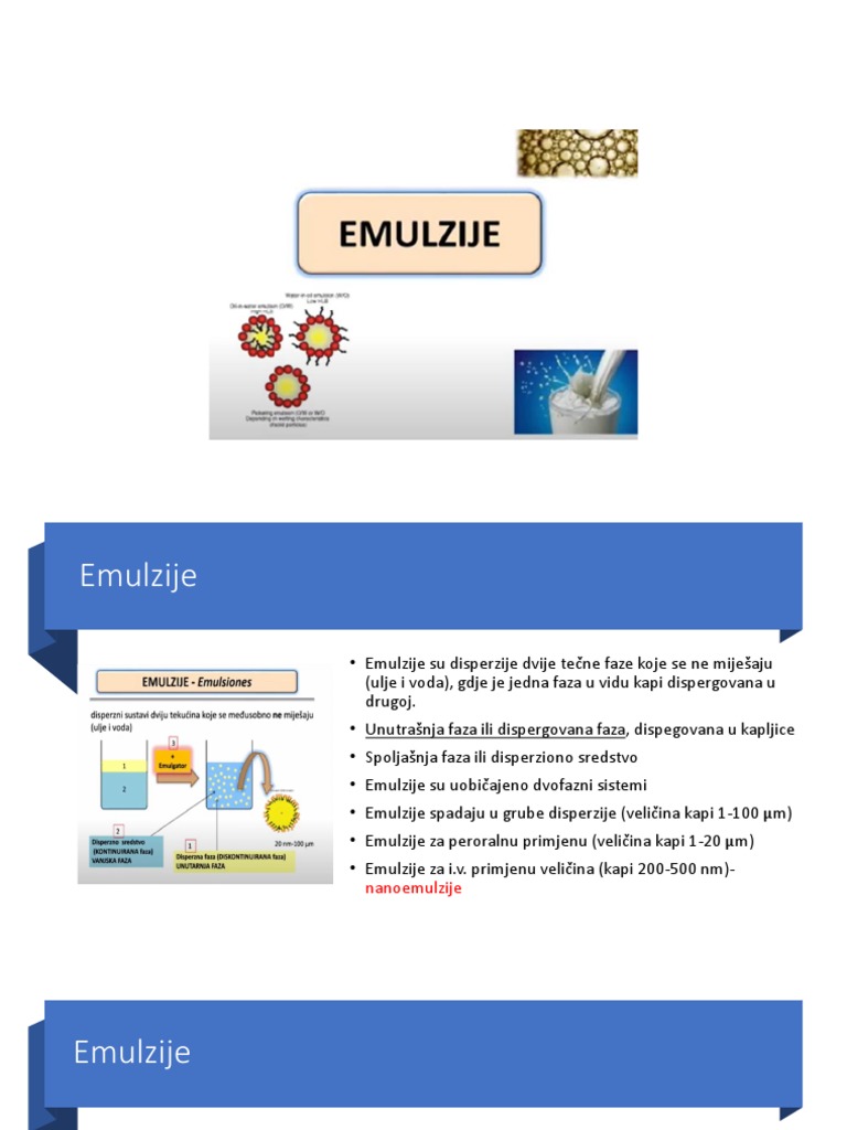 Emulzije | PDF