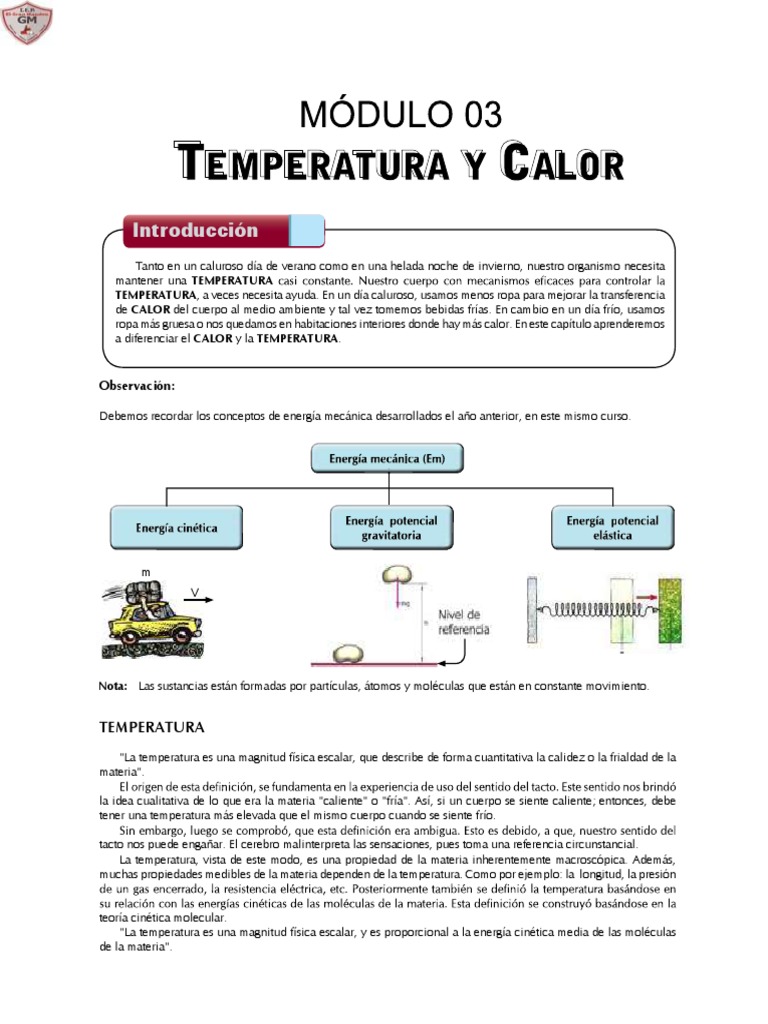 03 - Temperatura y Calor - Teoría y Práctica1 | PDF | Temperatura | Fahrenheit