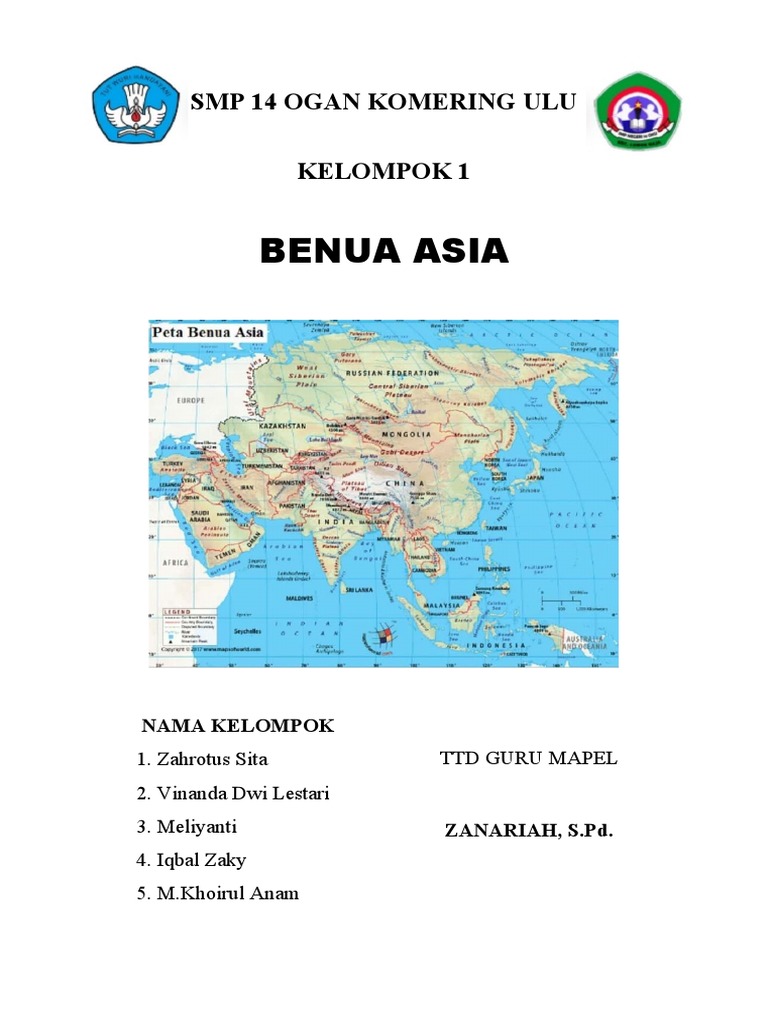 Pengenalan Benua Asia dan Wilayahnya | PDF | Ilmu Sosial | Sains ...