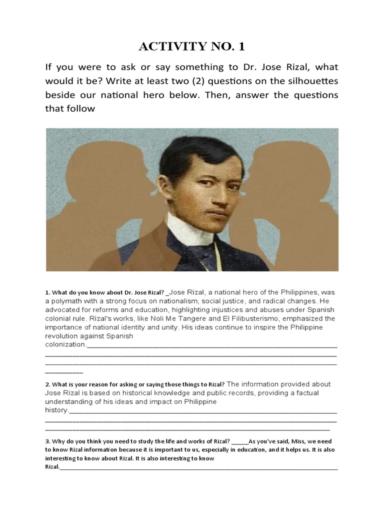 Joanne Camoro - Activity 2 Rizal | PDF