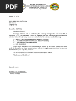 Letter To Barangay Captain | PDF