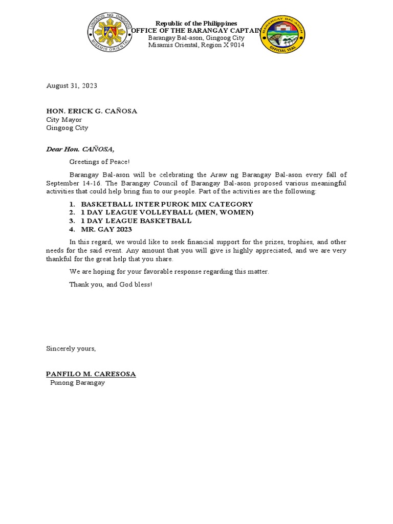 Solicitation Letter | PDF