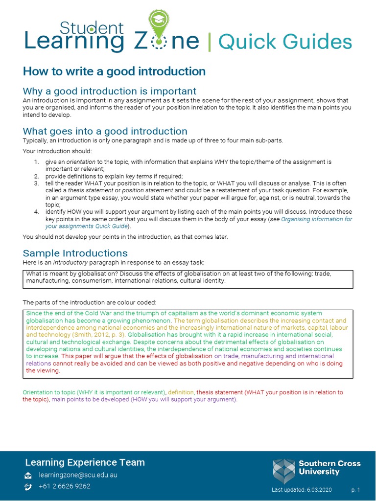 How To Write Good Introduction | PDF