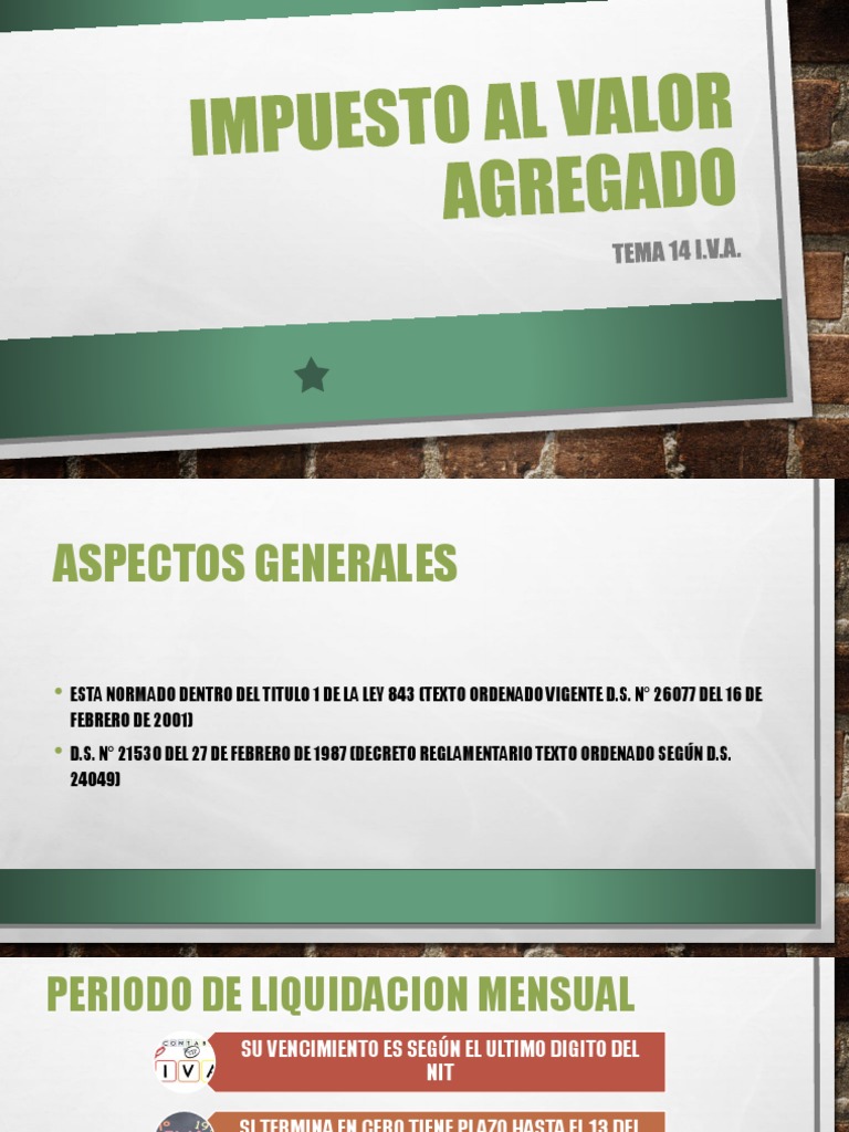IMPUESTO AL VALOR AGREGADO Tema 13 | PDF | Impuestos | Economias