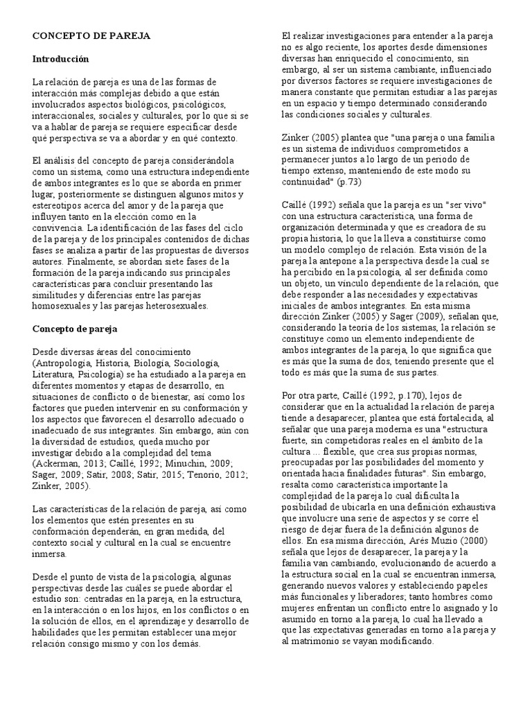 Definición y Concepto de Pareja | PDF | Sicología | Familia