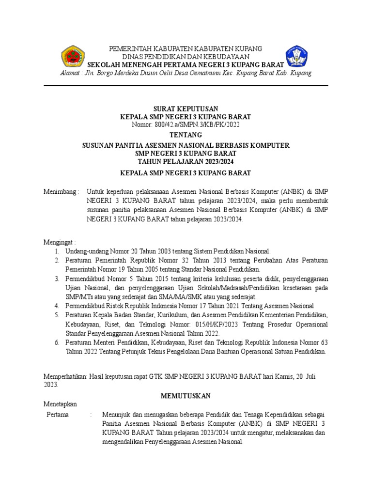 SK ANBK 2023 - 2024 | PDF