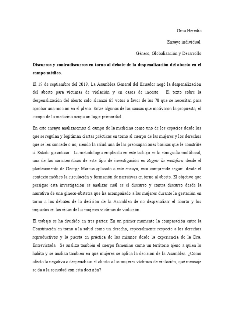 Discursos y Contra-Discursos en Torno Al Debate de La Despenalización ... Discursos y Contra-Discursos en Torno Al Debate de La Despenalización ...