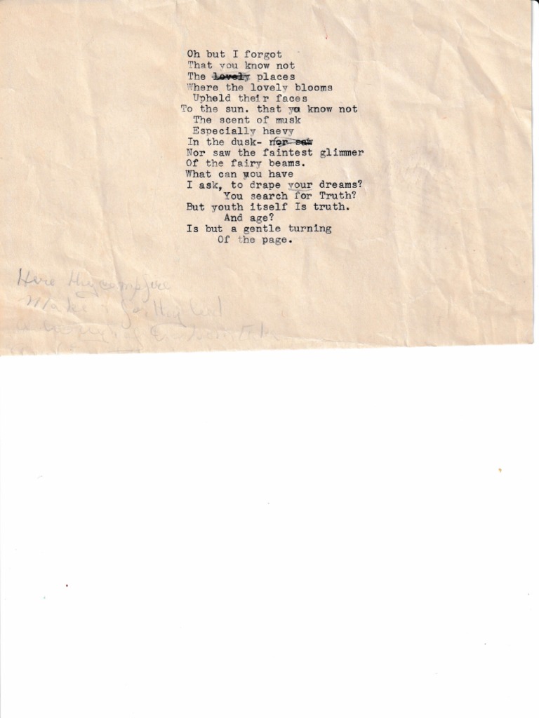 Oh But I Forgot Poem | PDF