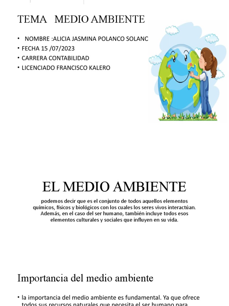 Tema Medio Ambiente | PDF